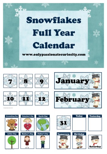 FREE January Pocket Chart Calendar Cards {Snow Themed!} - Only ...