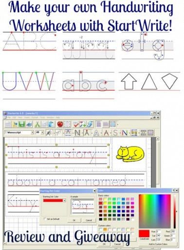 Make your own Handwriting Worksheets {Startwrite Review} - Only ...