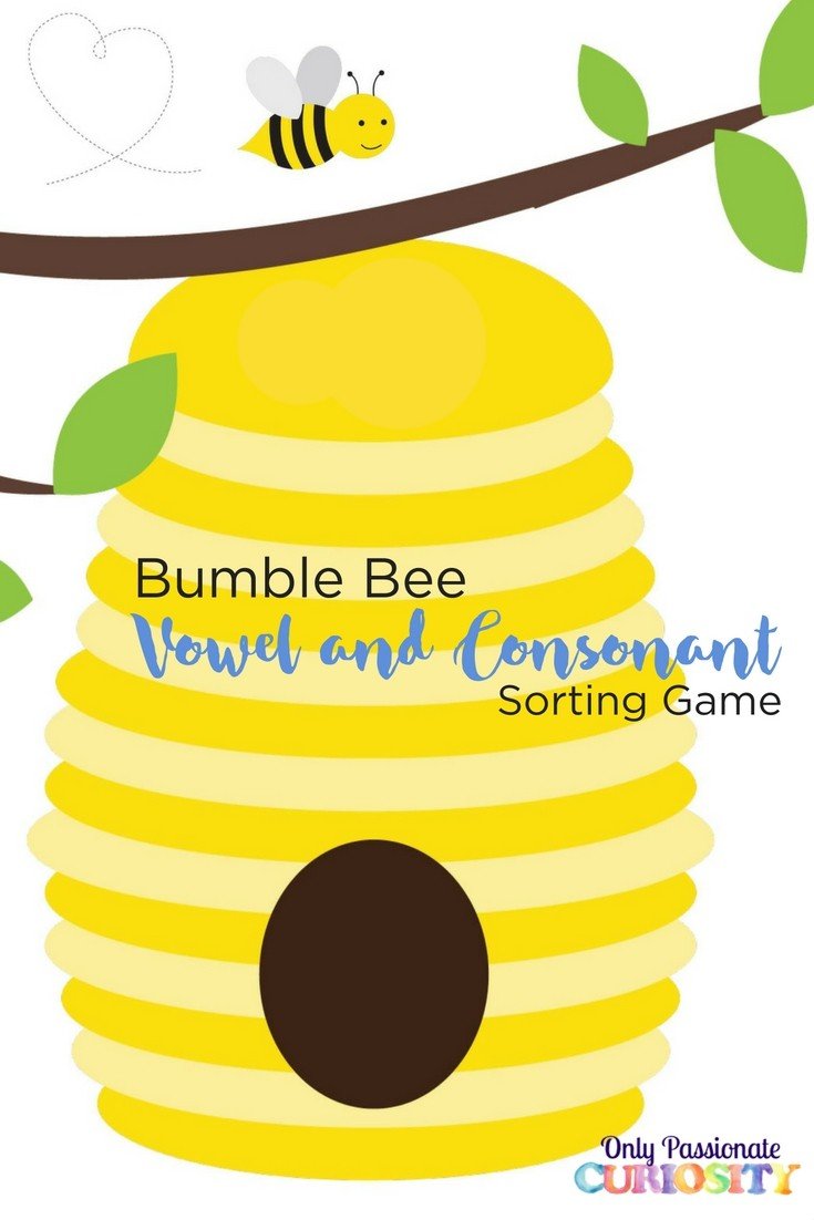 Bumble Bee Vowel Sort - Only Passionate Curiosity