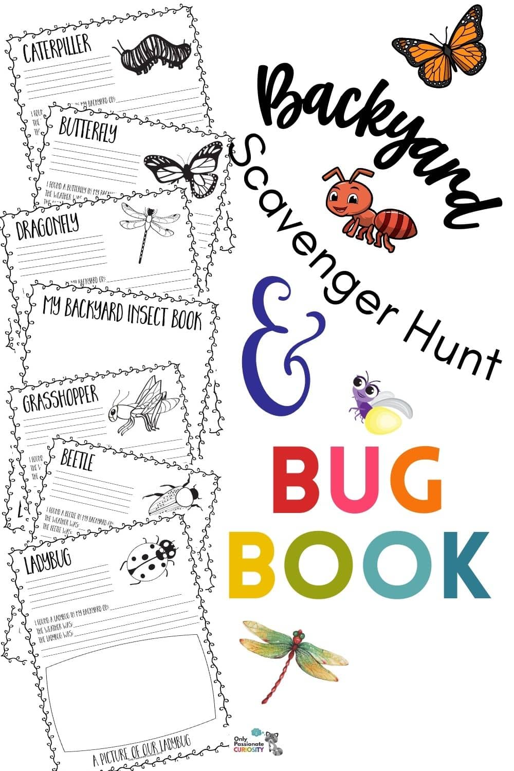 Free Printable: Backyard Bug Book Scavenger Hunt - Only Passionate ...
