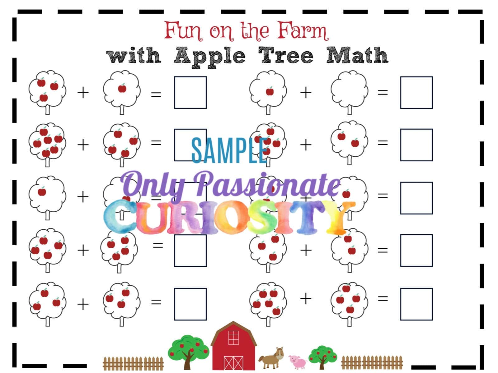 Fun on the Farm with Apple Tree Math - Only Passionate Curiosity