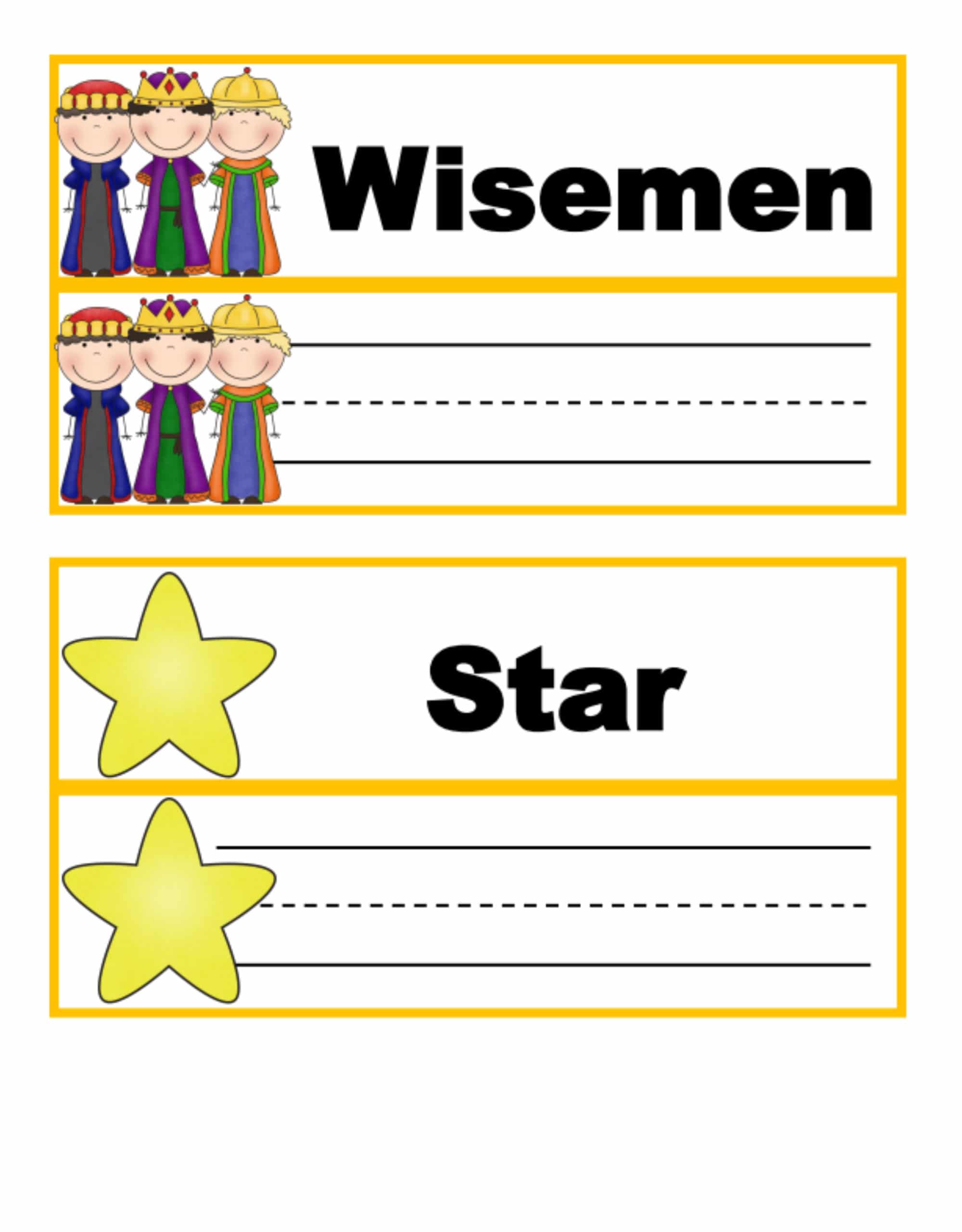 Nativity Word Wall and Picture Memory Verses - Only Passionate Curiosity