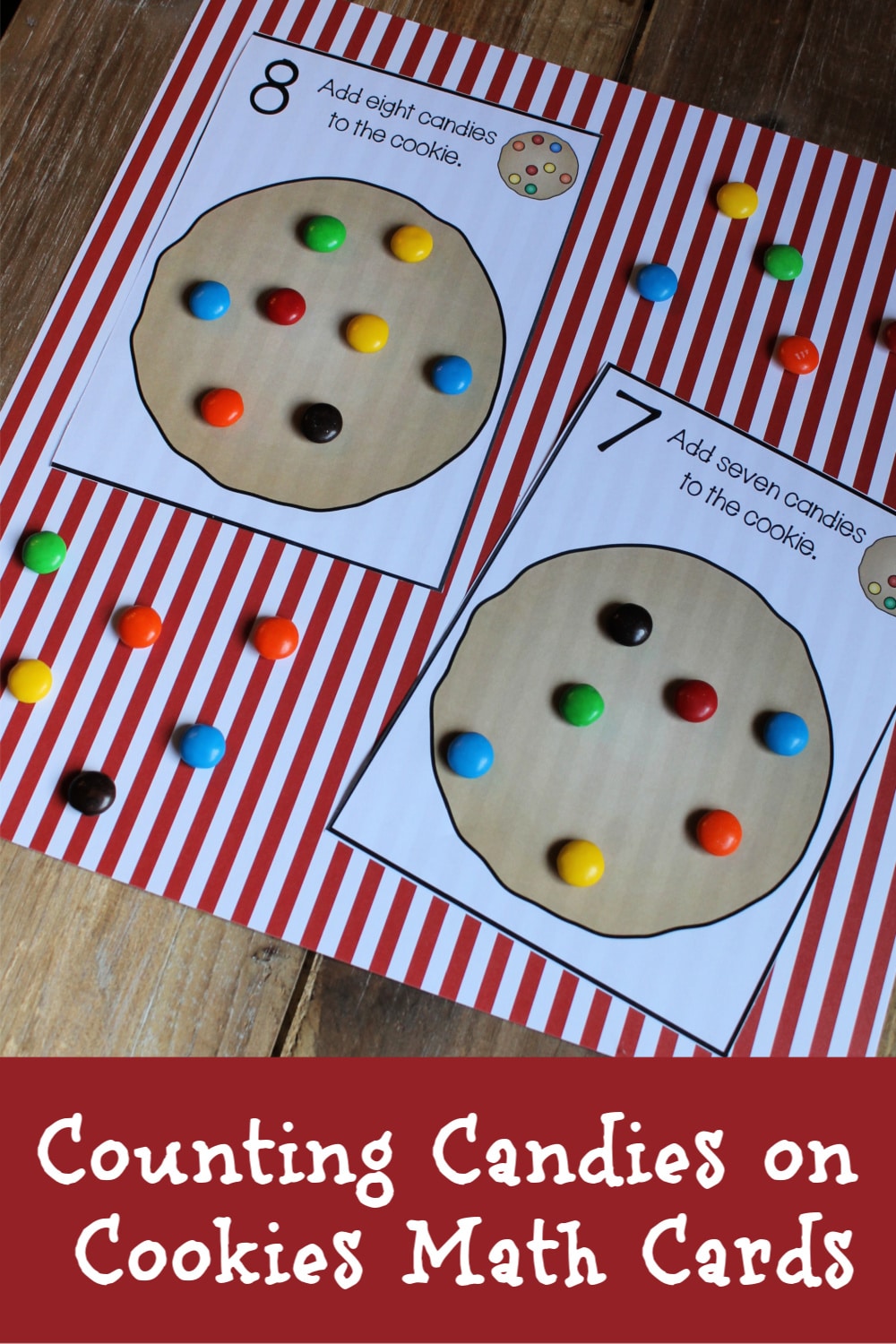 Counting Candies on Cookies Math Cards - Only Passionate Curiosity