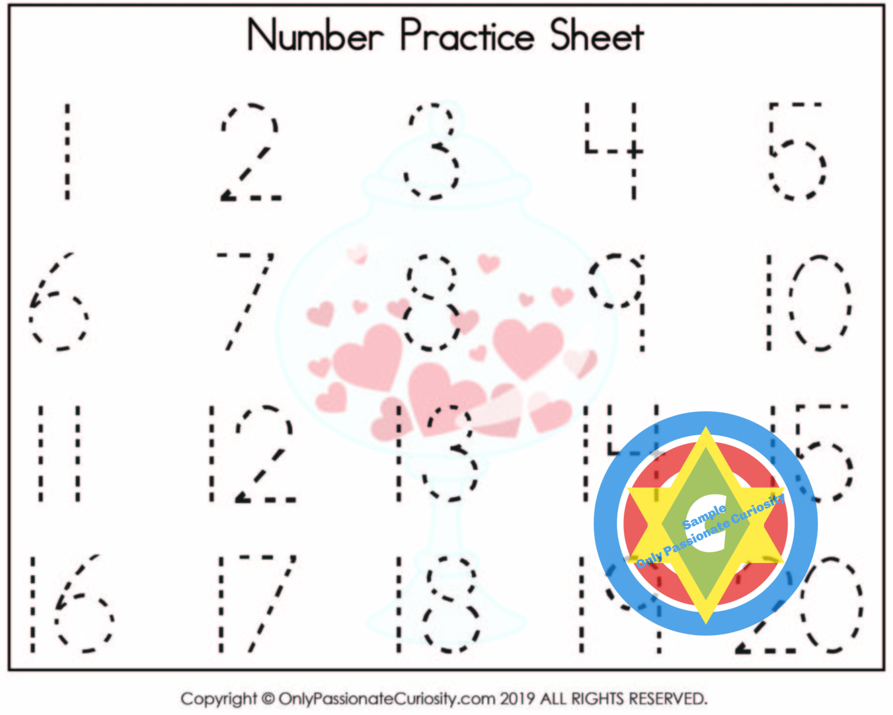 Valentine's Day Fun with Numbers 1-20 - Only Passionate Curiosity