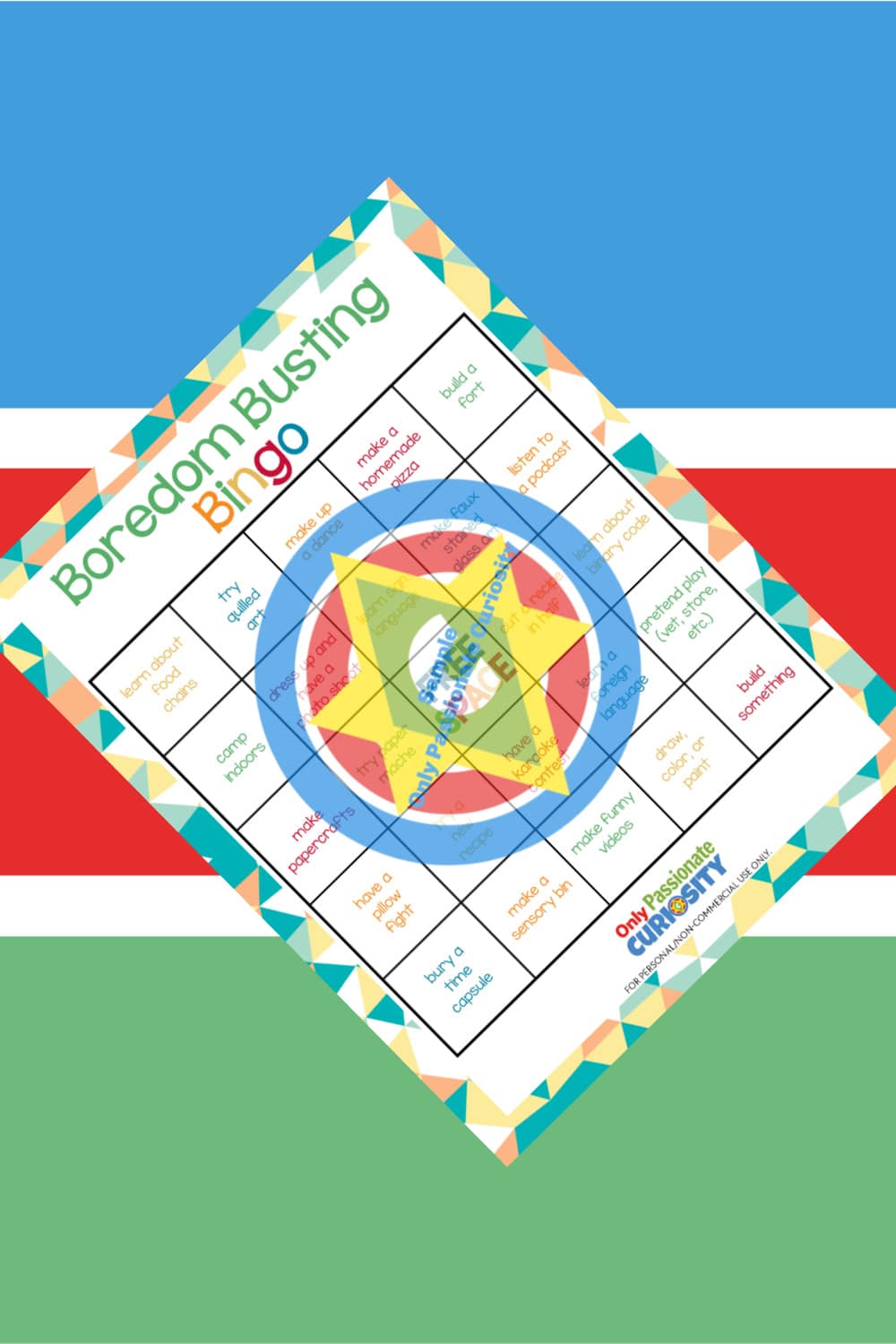 Boredom Busting Bingo - Only Passionate Curiosity
