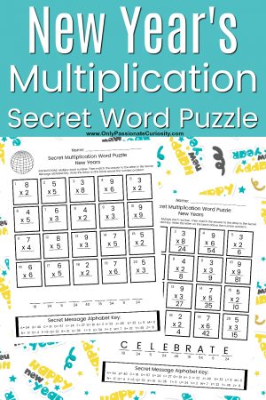 New Year's Multiplication Printable - Only Passionate Curiosity