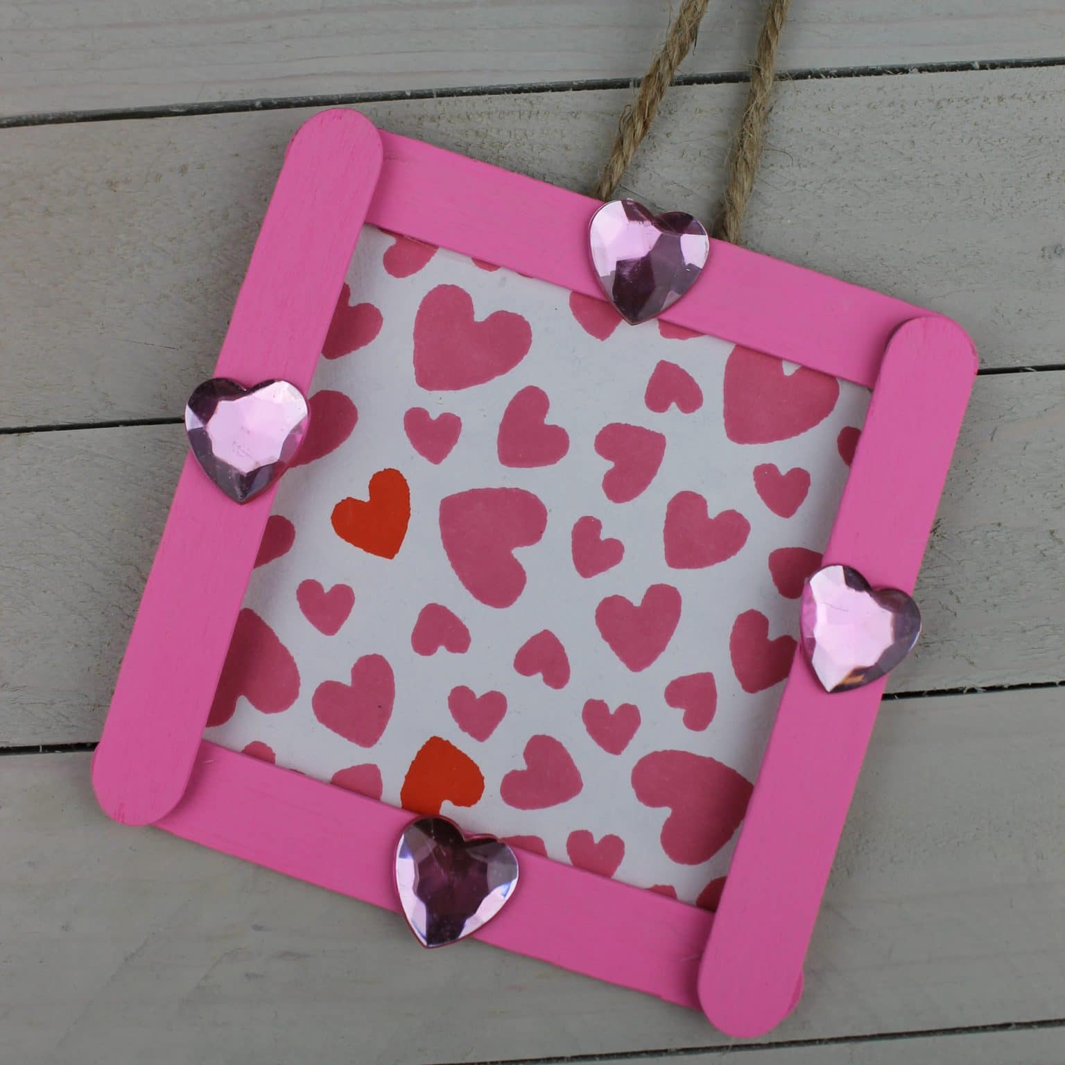 Simple Valentine's Day Frame Craft - Only Passionate Curiosity