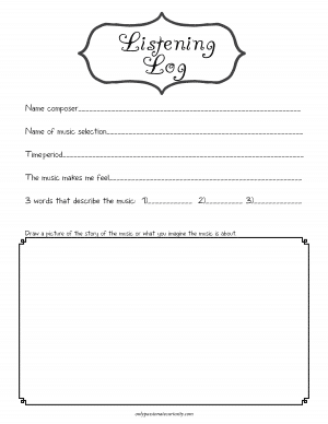 Music Appreciation Printable with Music Cards and Listening Log - Only ...