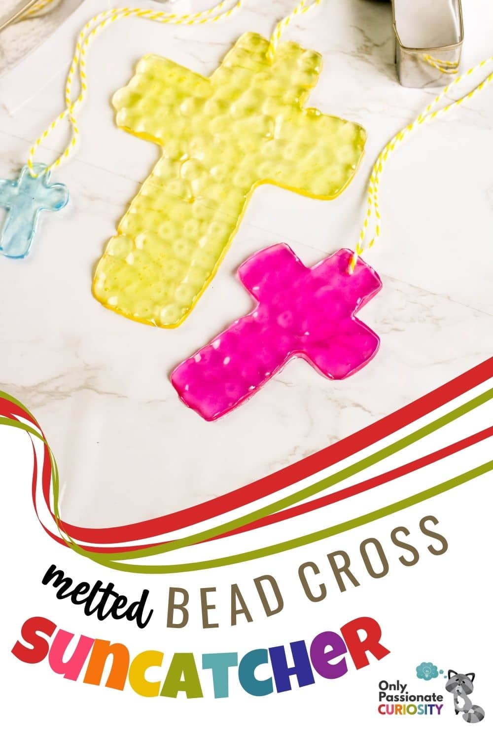 Melted Bead Idea Cross Suncatcher