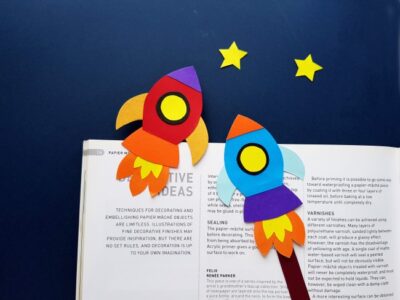 Cute and Easy Rocket Bookmark Craft