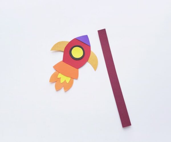Cute and Easy Rocket Bookmark Craft