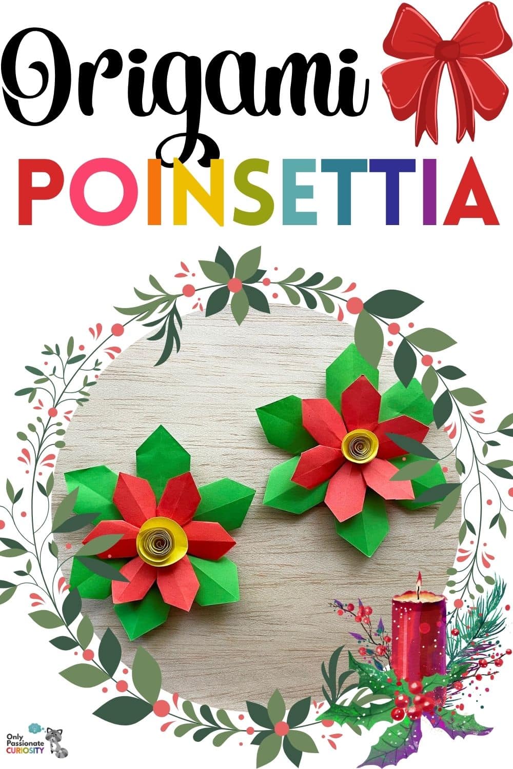 Christmas Poinsettia Origami Craft