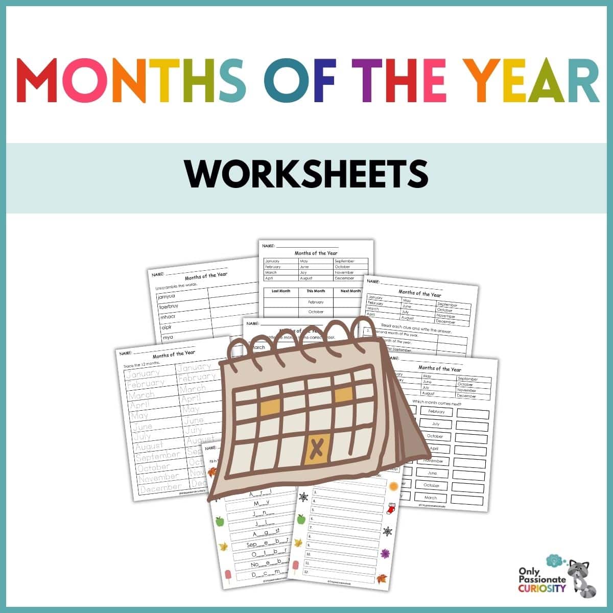 Months of the Year Worksheets
