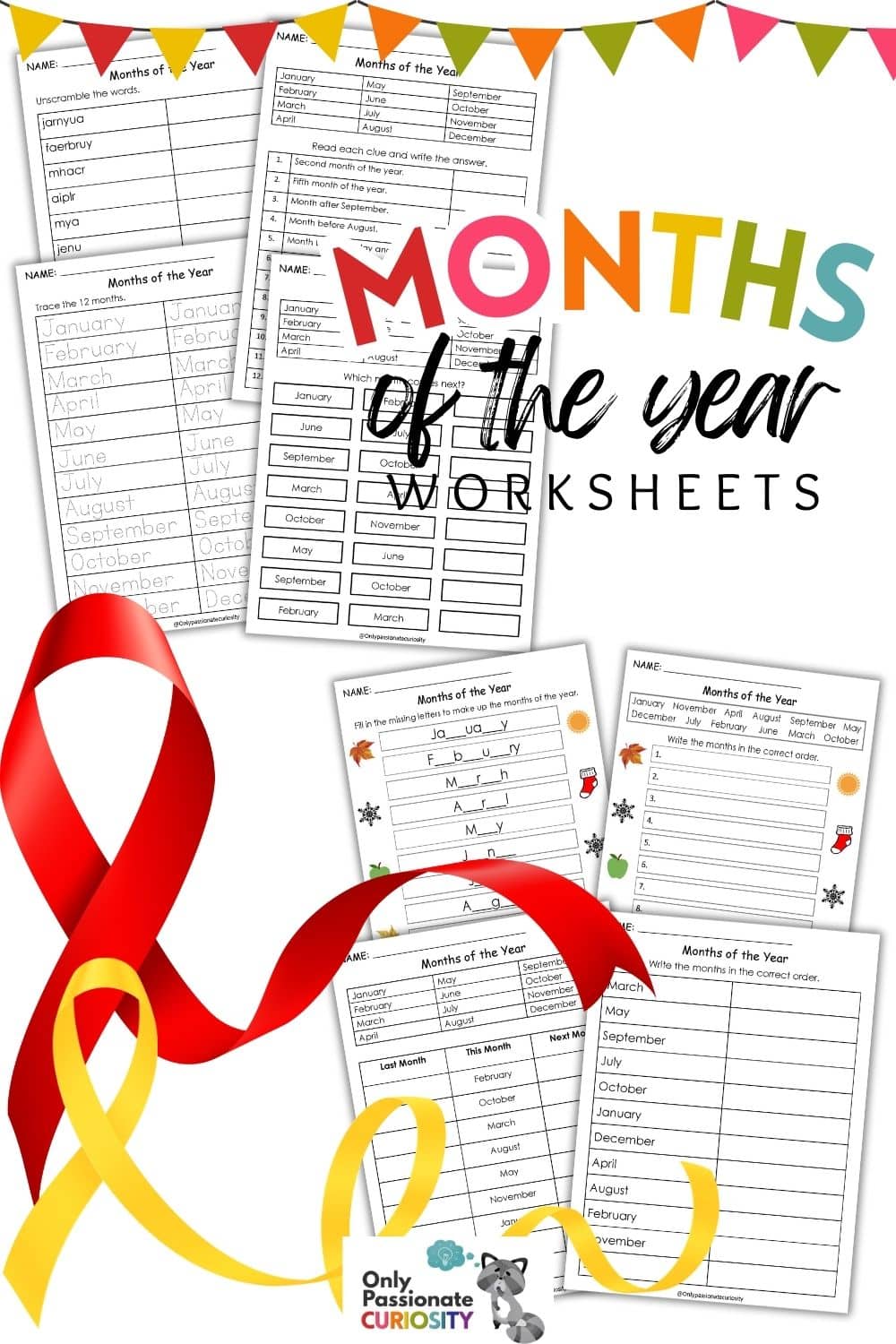 Months of the Year Worksheets