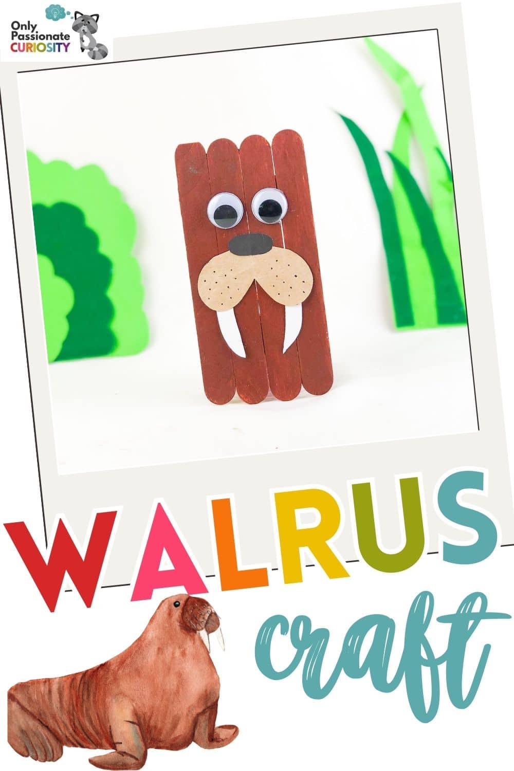 Popsicle Stick Walrus Craft - Only Passionate Curiosity