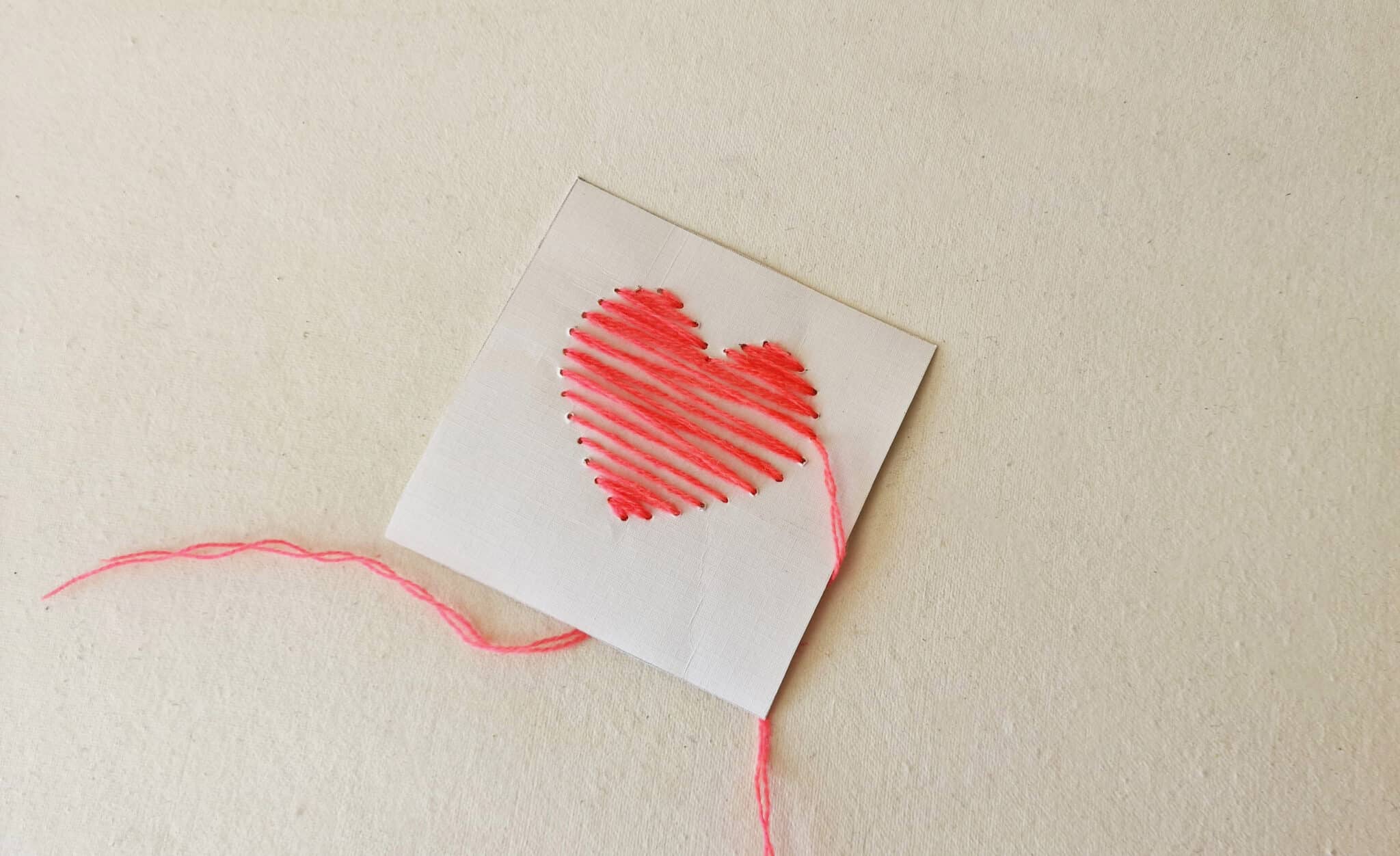 Stitched Heart Card Craft