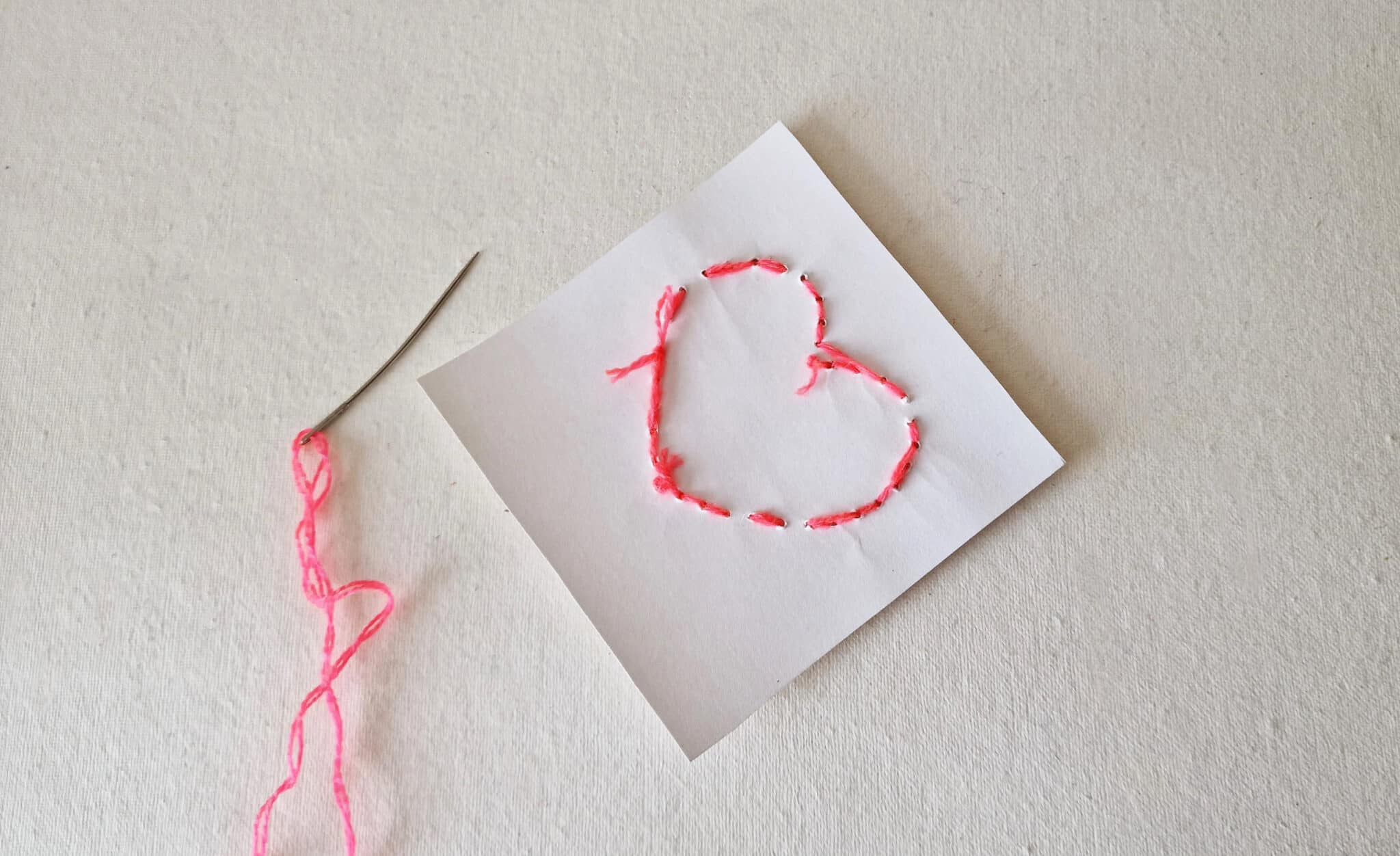 Stitched Heart Card Craft