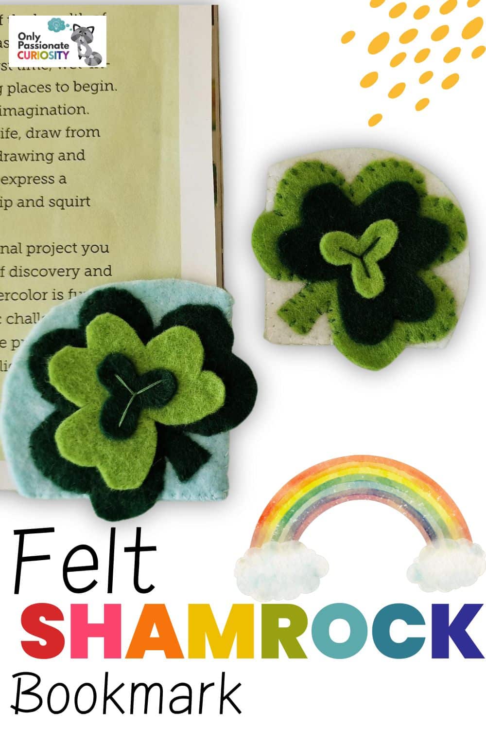 Felt Shamrock Bookmark for St. Patrick's Day