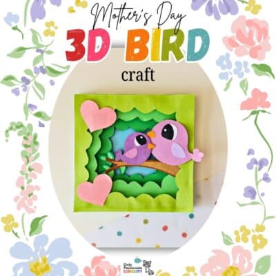 3D Bird Craft for Mother's Day