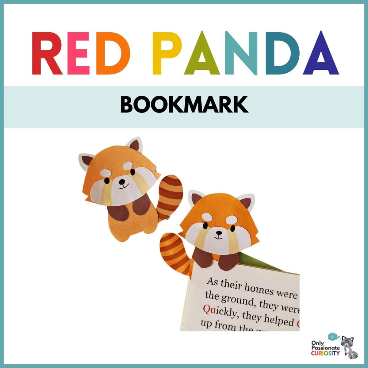 Red Panda Bookmark Craft