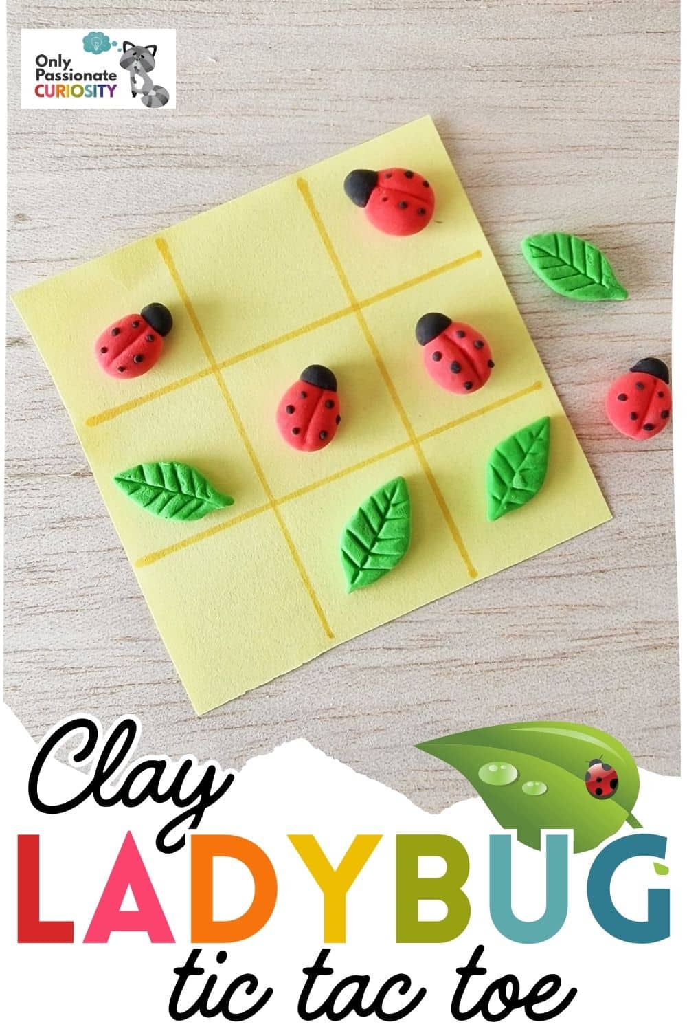 Clay Ladybug Tic Tac Toe