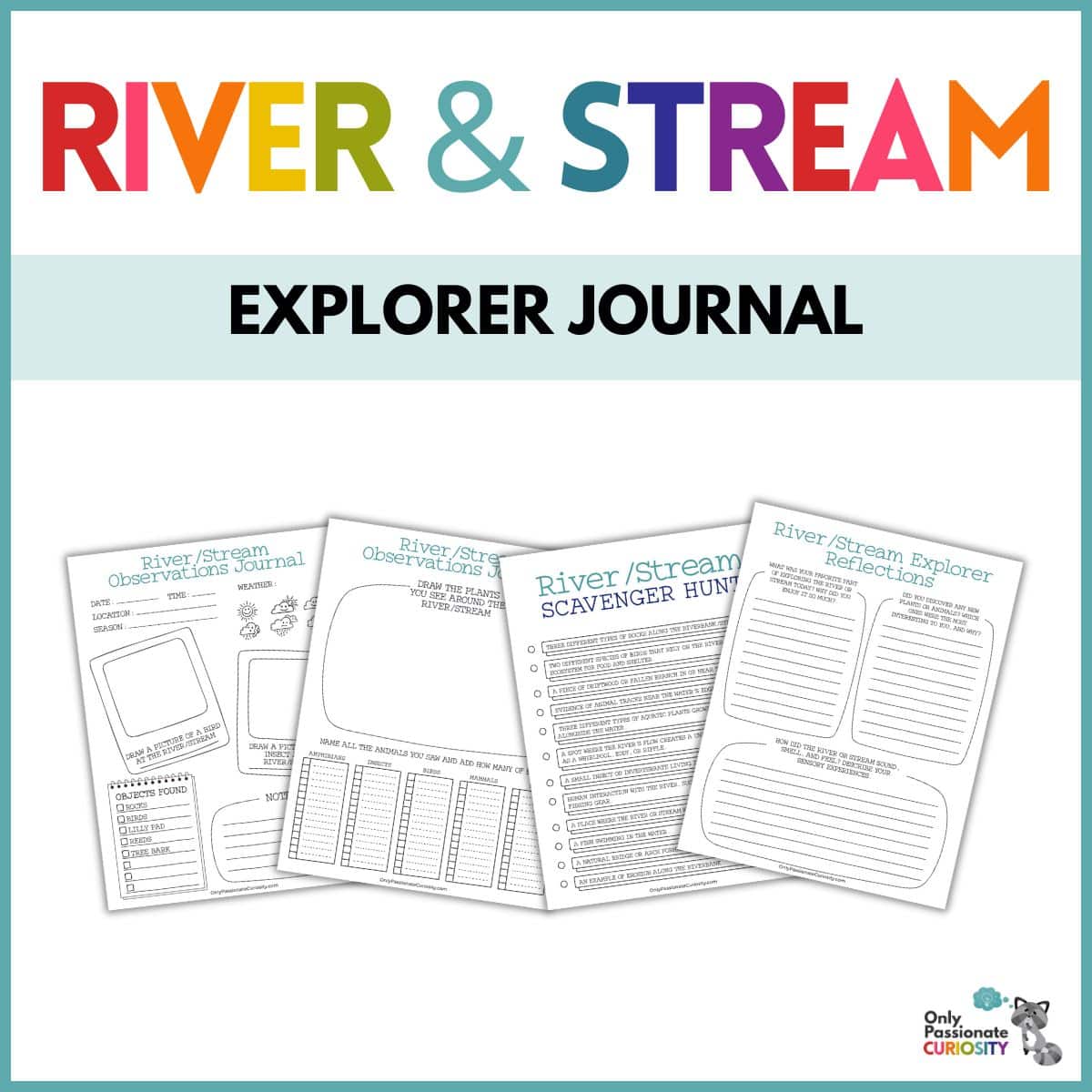 River and Stream Explorer Journal for Kids