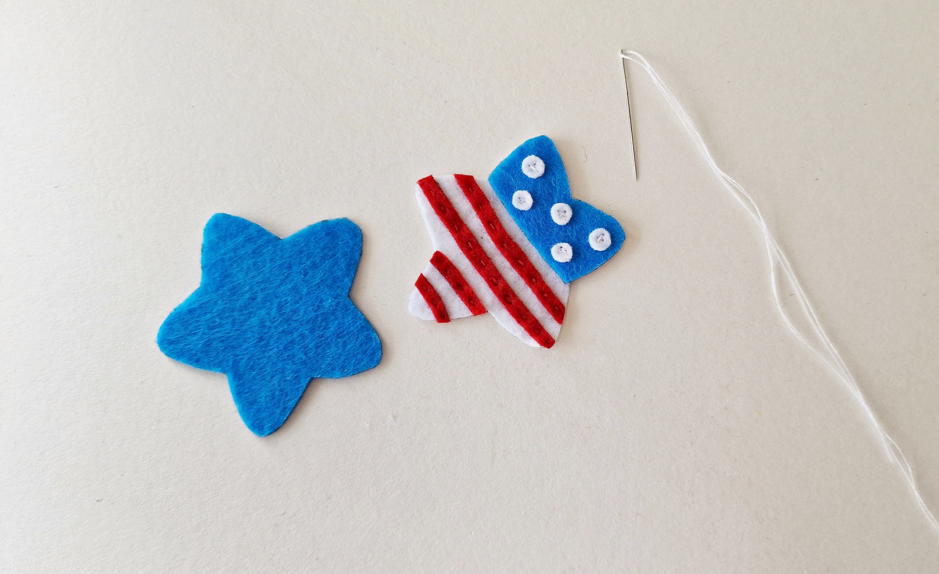 Fourth of July Felt Star Ornament
