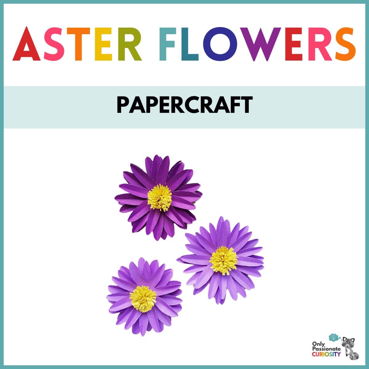 Aster Flowers Papercraft