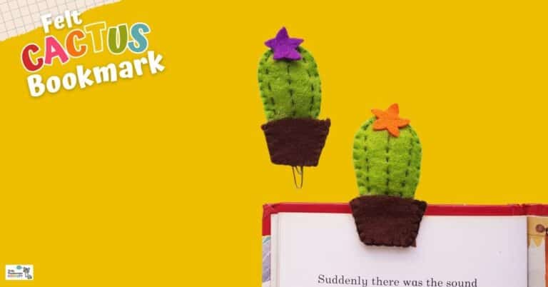 Felt Cactus Bookmark Craft