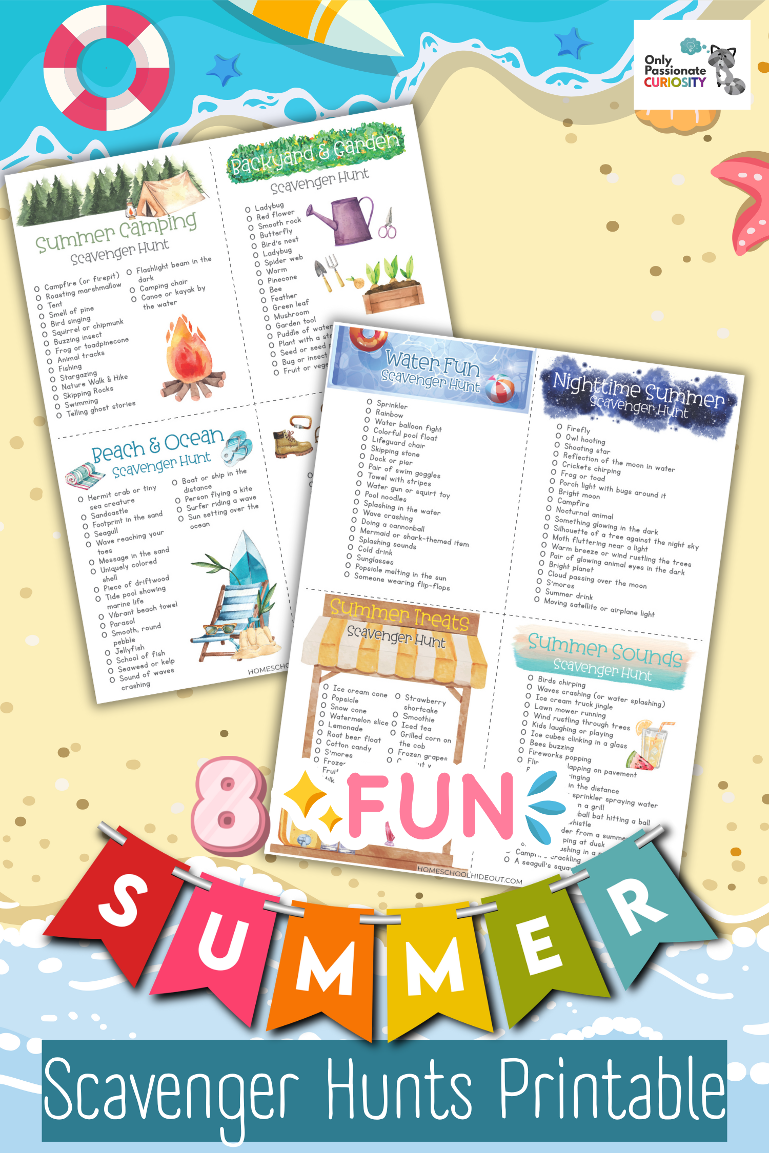 8 Fun Summer Scavenger Hunts Printable